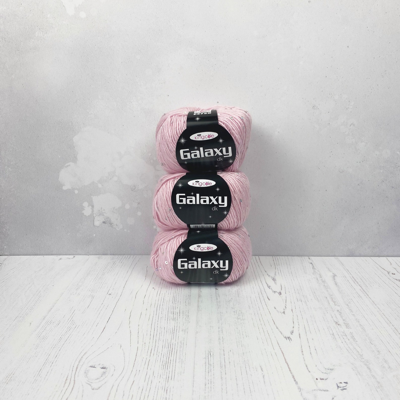 DK Yarn: Galaxy Sparkle DK or Worsted Weight Wool in Pink With Silver ...