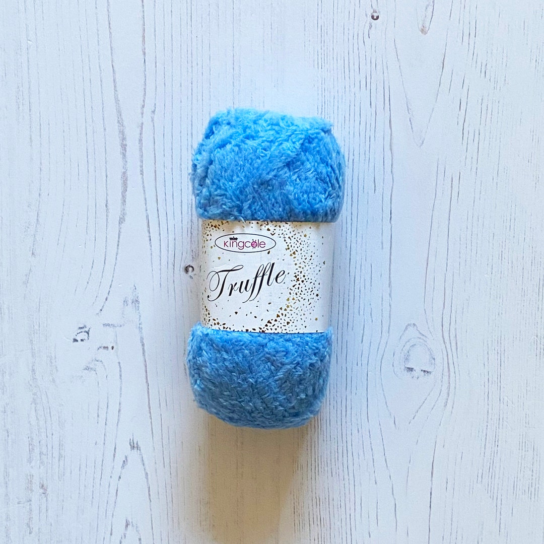 King Cole Truffle Yarn: Blue Ice Fur Effect, 100g Ball - Etsy UK