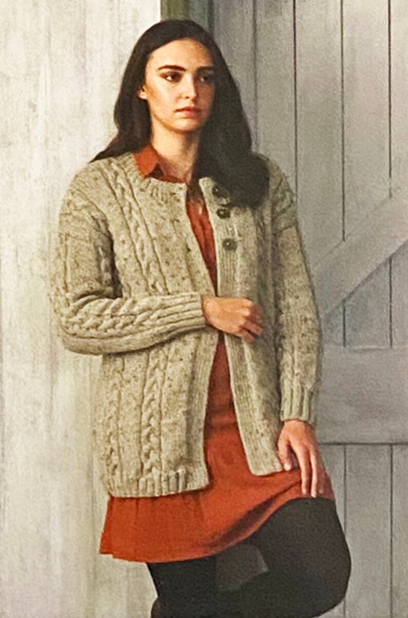 Knitting Pattern: Aran Cardigans. Ladies Cardigans in Aran - Etsy UK