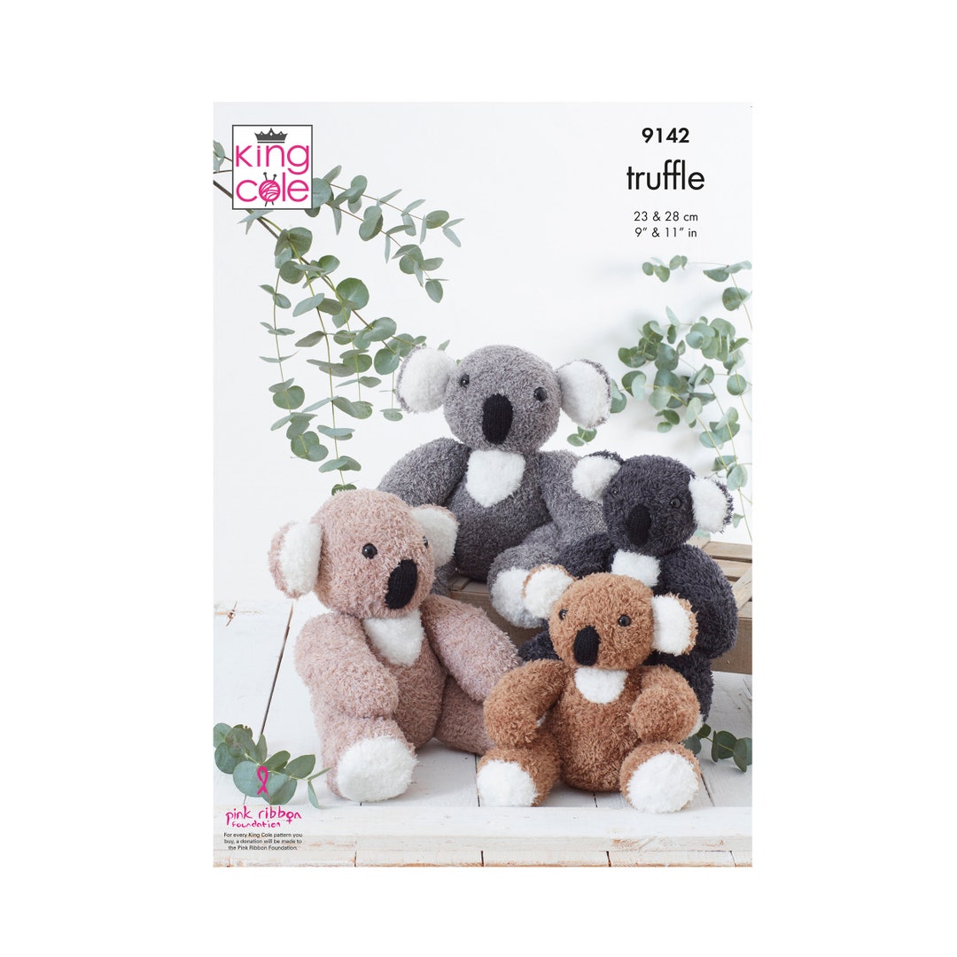 Knitting Pattern: Koalas in King Cole Truffle Yarn. Small and Large ...