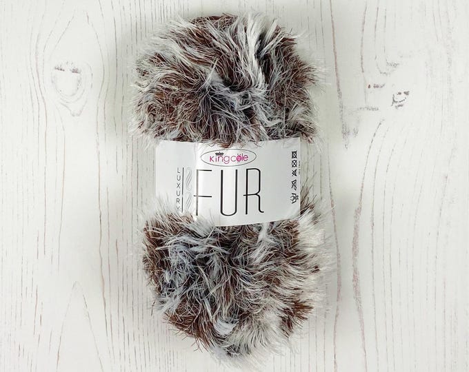 Yarn: Brown Faux Fur Yarn, 100g Balls. King Cole Luxury Fur Yarn in ...