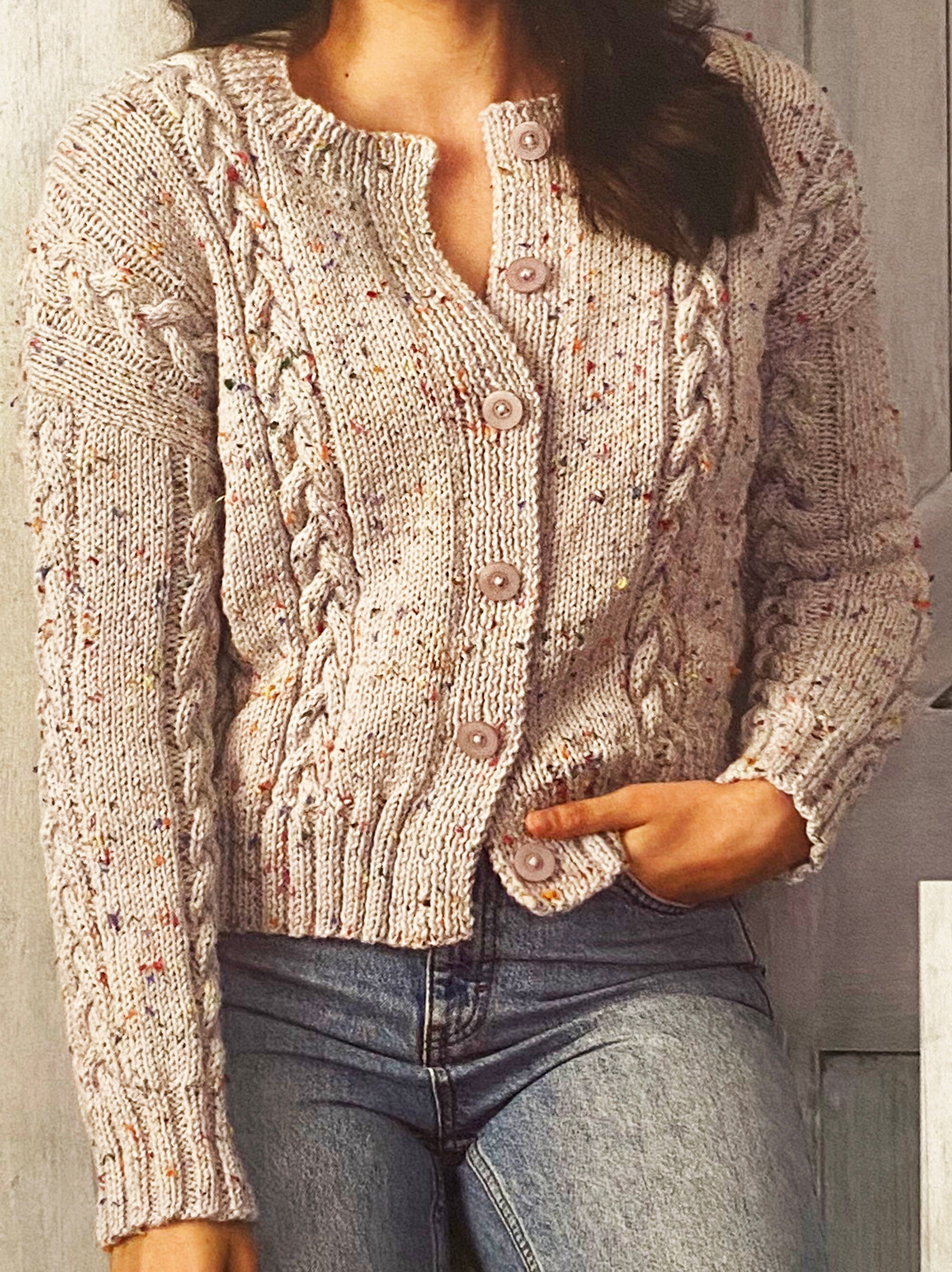 Knitting Pattern: Aran Cardigans. Ladies Cardigans in Aran | Etsy UK