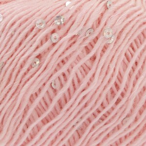 DK Yarn: Galaxy Sparkle DK or Worsted Weight Wool in Pink With Silver ...