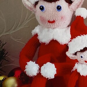 Knitting Pattern: Christmas Elves. Knit Christmas Elf Toys in DK Yarn ...