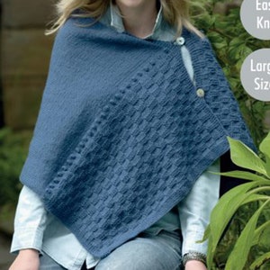 Knitting Pattern: Ladies Cape Coat. Larger Sizes in Two Designs. Easy ...