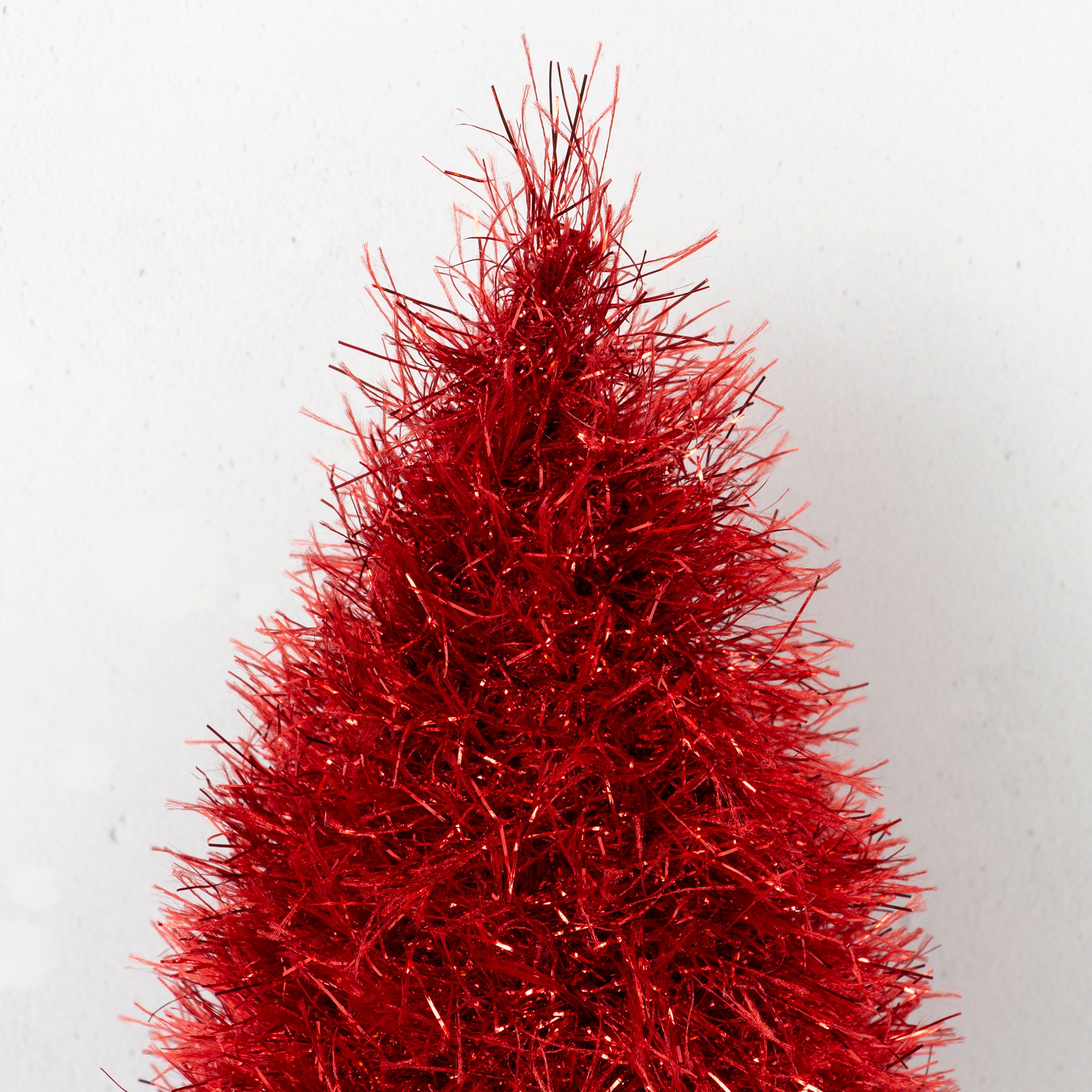 Mini Christmas Tree Decoration in Red Tinsel 15cm High. Hand - Etsy UK