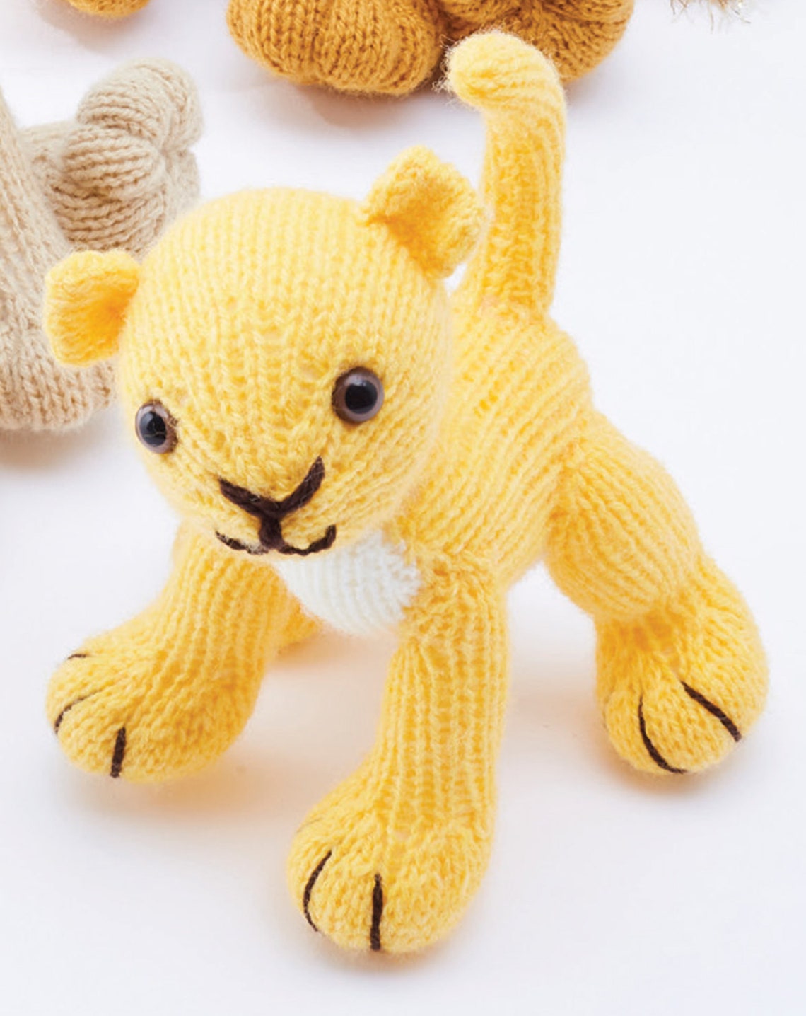 Knitting Pattern: Lion Family in DK and Tinsel Yarn. Knit a | Etsy
