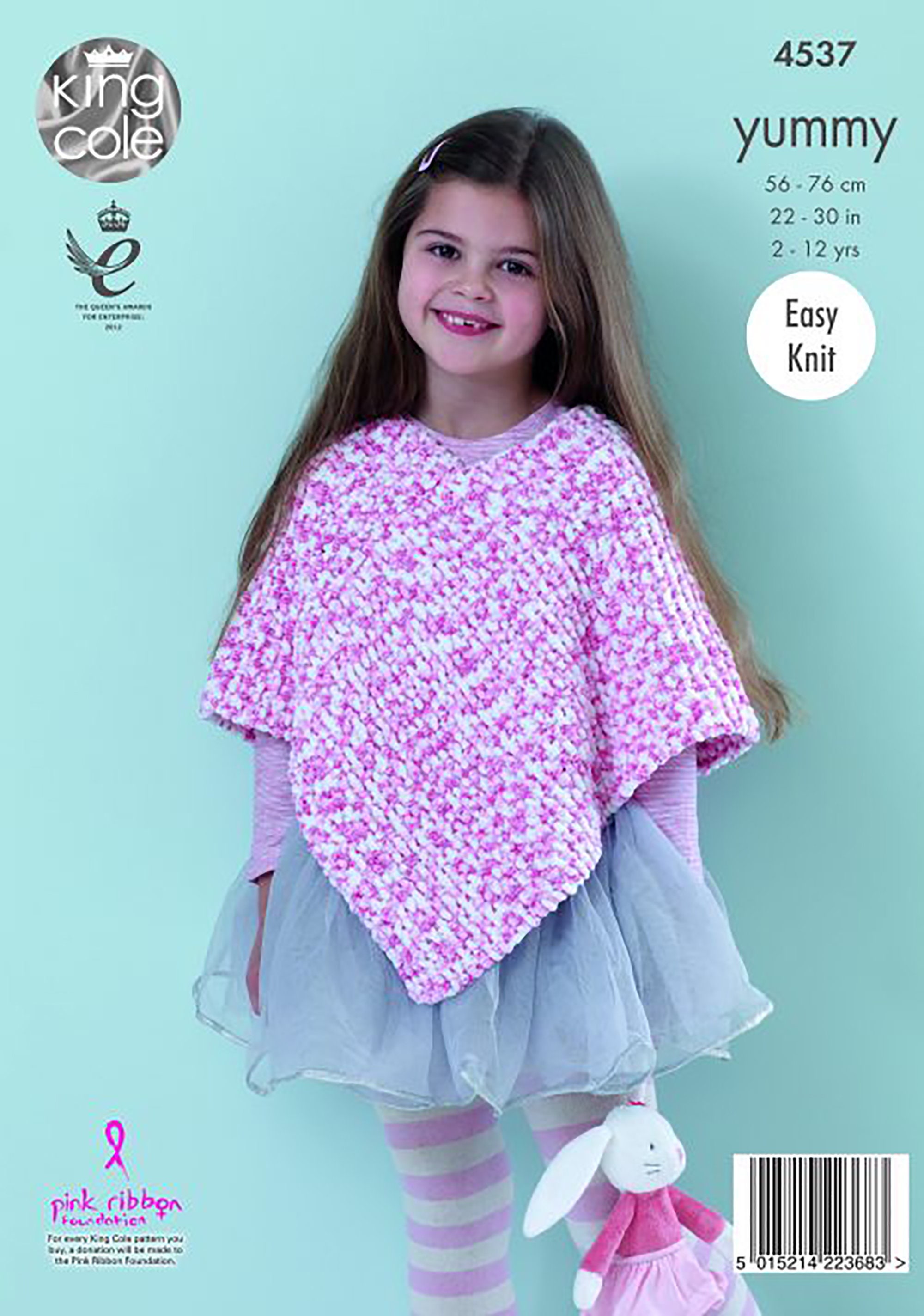 Knitting Pattern: Ponchos in Yummy Yarn for Girls 2-12 Years. - Etsy