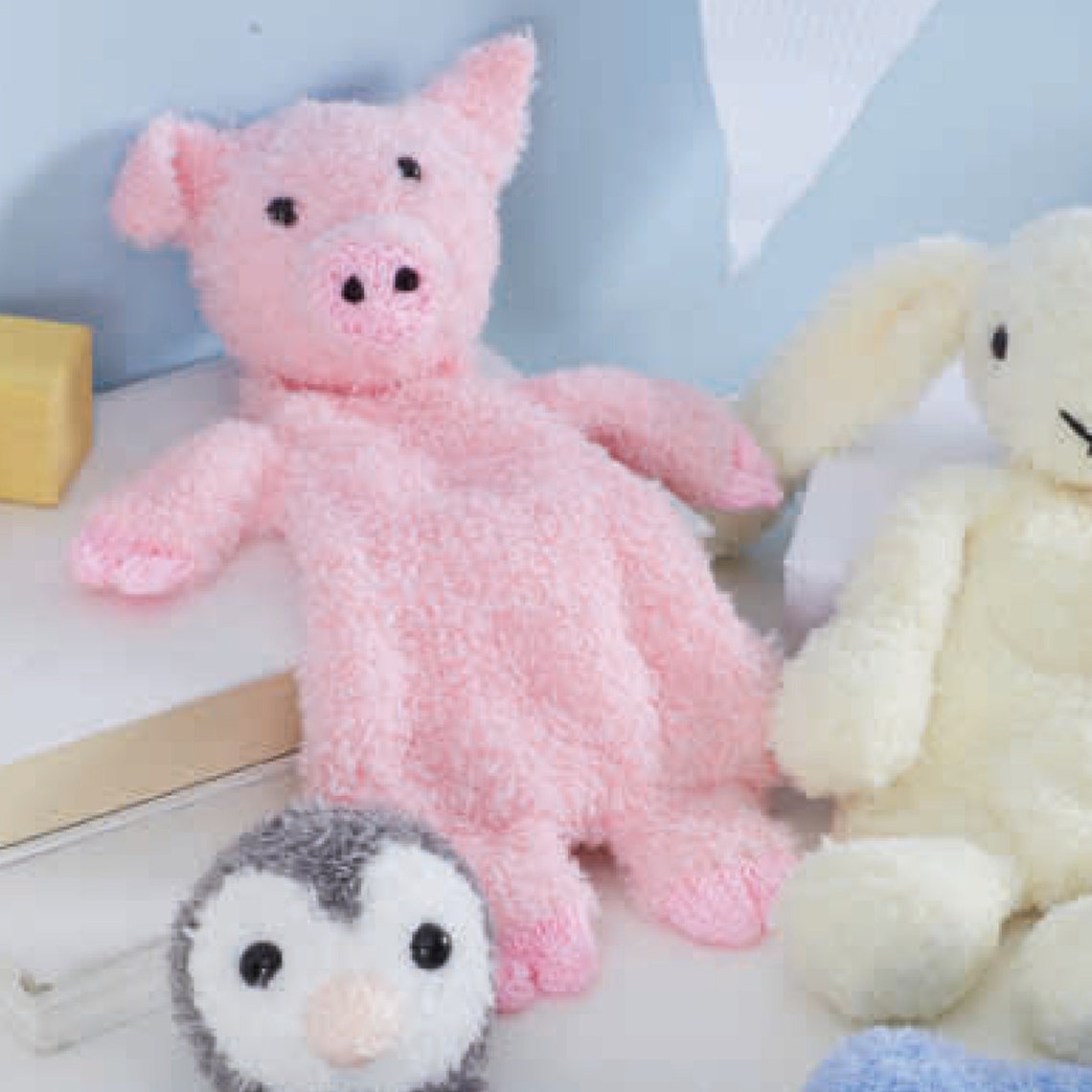 Knitting Pattern: Flat Snuggle Animal Toys. Rabbit Bear - Etsy UK
