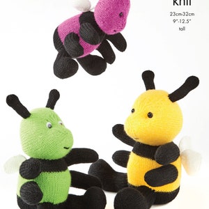 Knitting Pattern: Bees. Knit Toy Bees in DK Yarn. Fun Toy Knitting ...