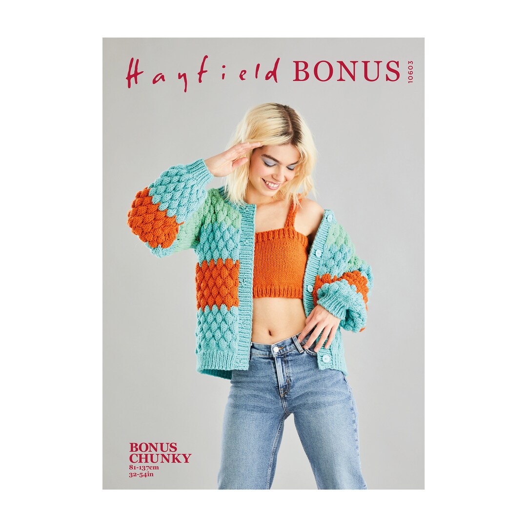 Knitting Pattern: Bubble Cardigan and Bralette. Knit a Bubble Cardigan ...