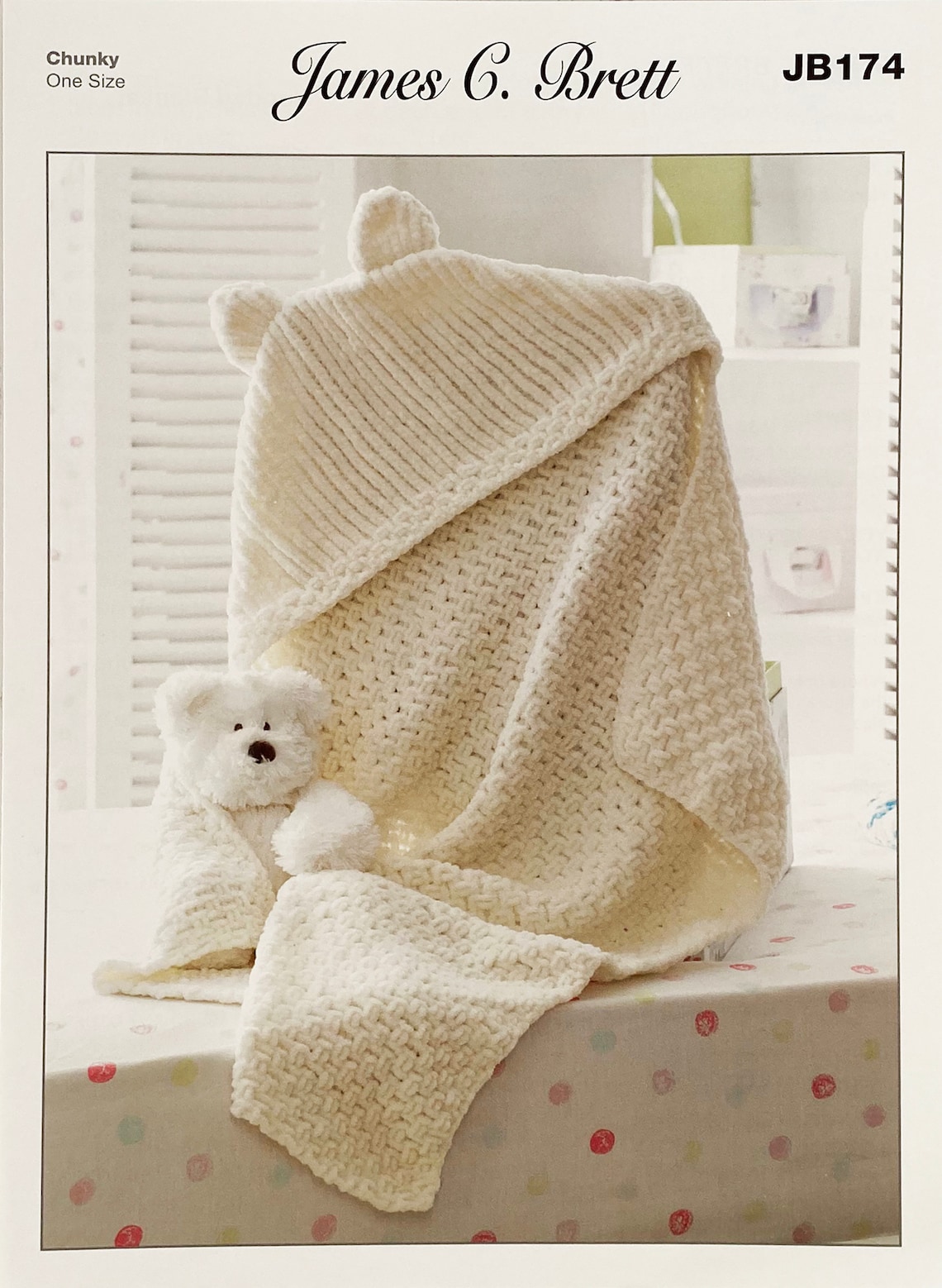 Knitting Pattern: Hooded Baby Blanket for 6 to 18 Months. Baby | Etsy