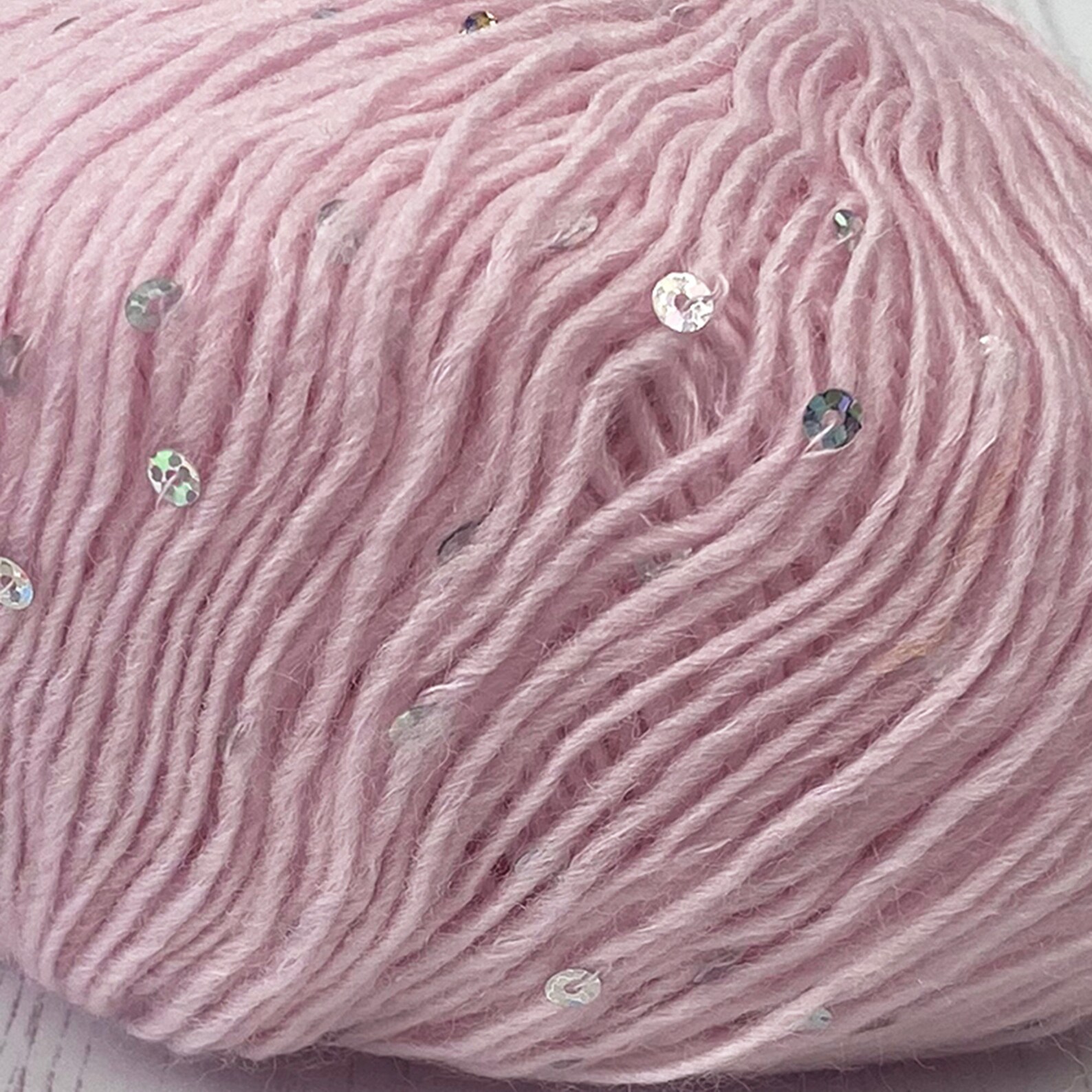 DK Yarn: Galaxy Sparkle DK or Worsted Weight Wool in Pink With Silver ...