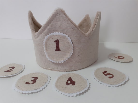 Birthday Crown With 6 Numbers First Birthday Crown Boy | Etsy