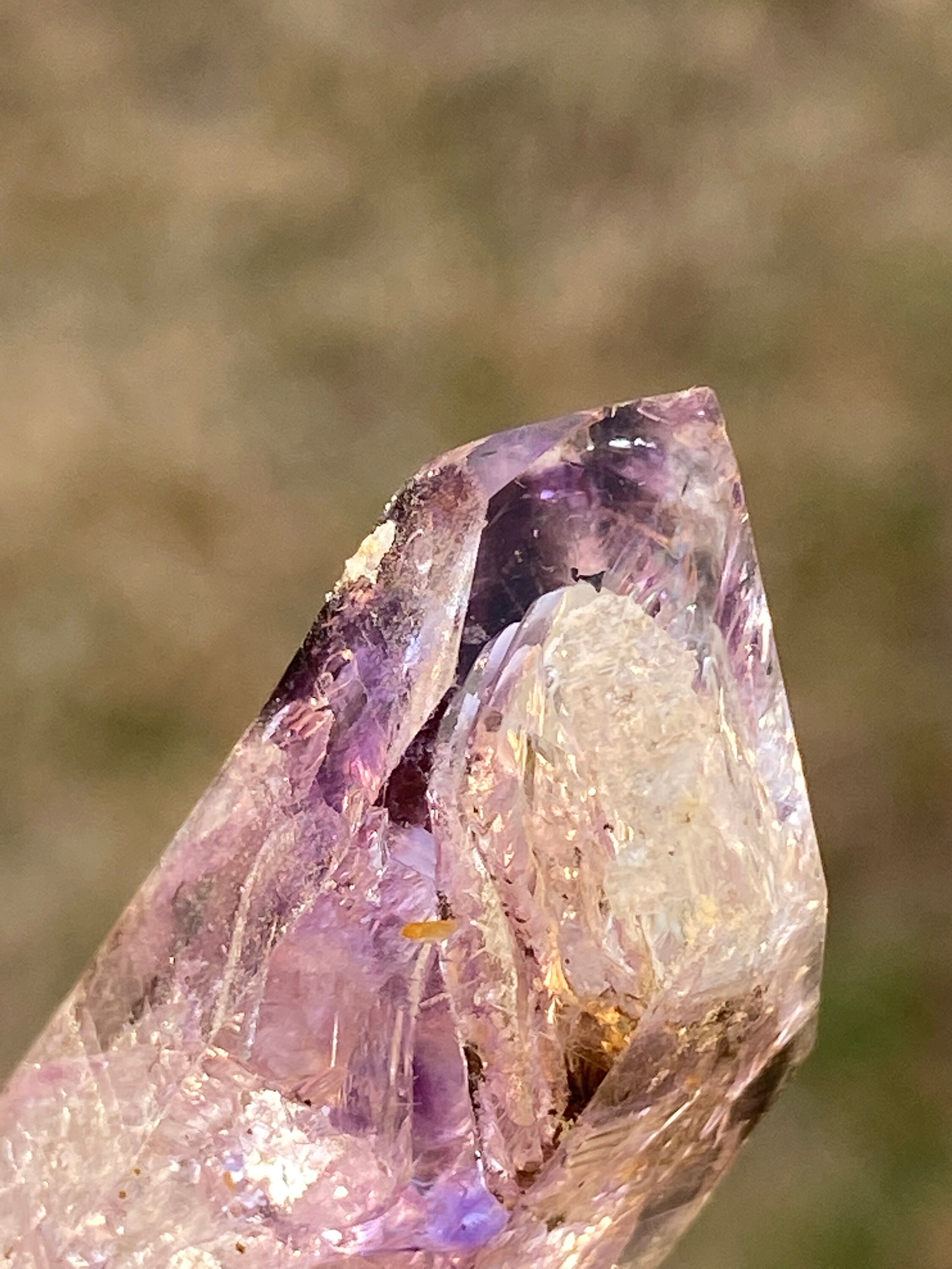 Amethyst With Clay Inclusion and Amazing Internal Growth - Etsy