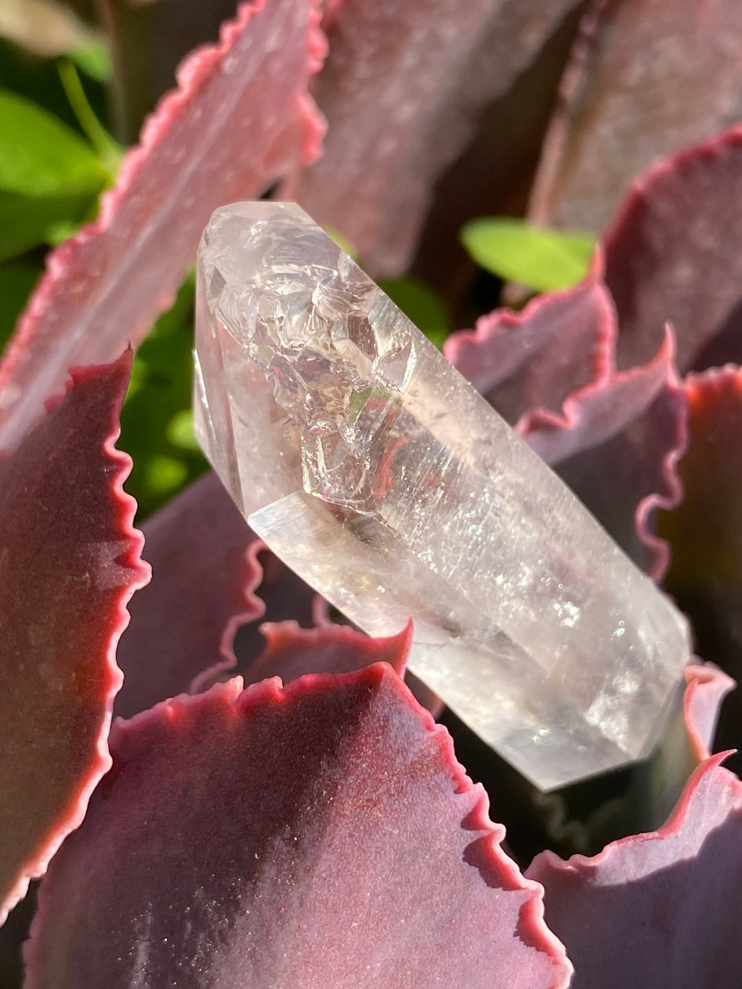 Double Terminated Crystal With Stationary Enhydro - Etsy