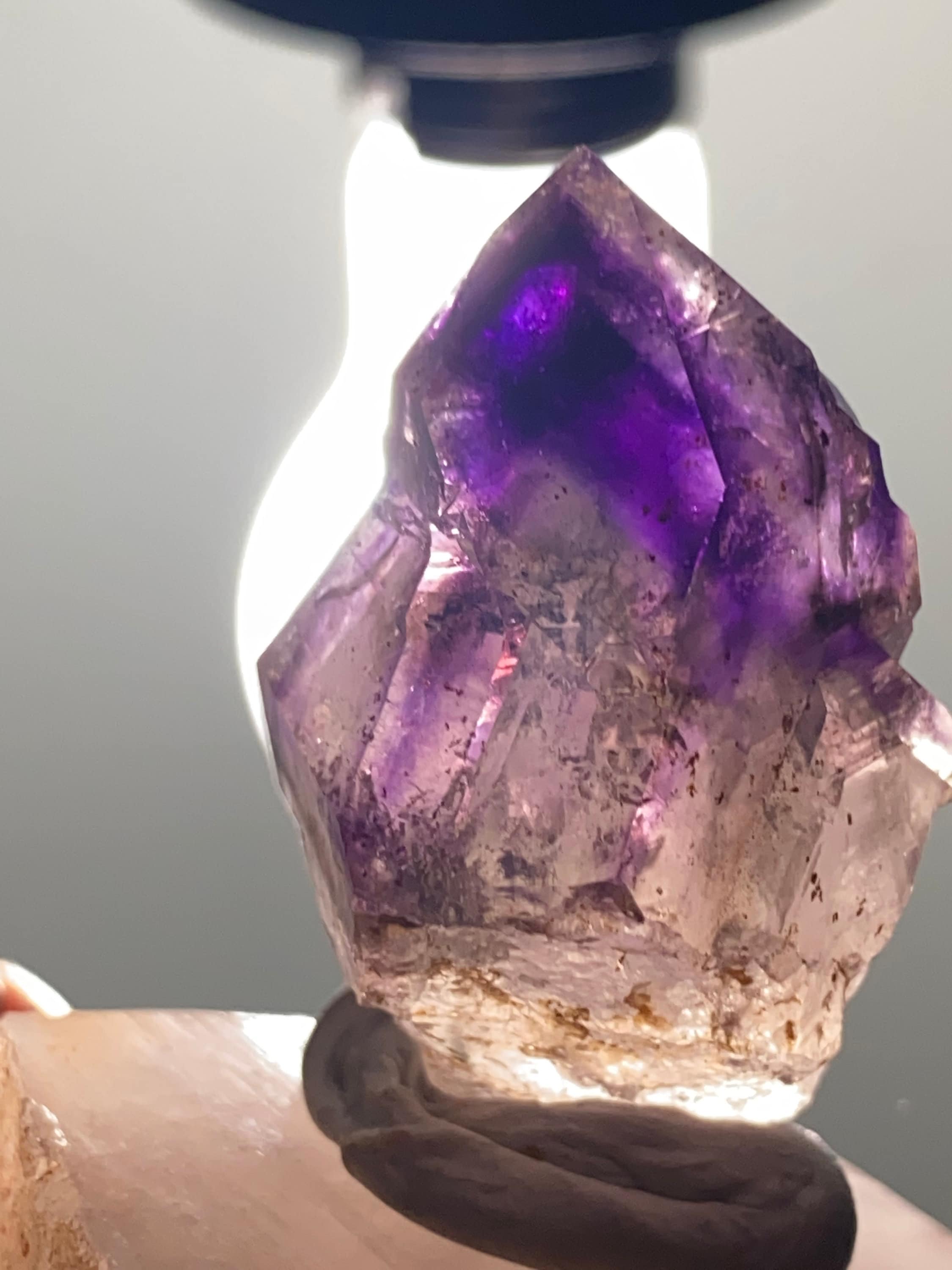 Saturated Phantoms Amethyst Scepter Head With Smokey Amethyst Bands ...