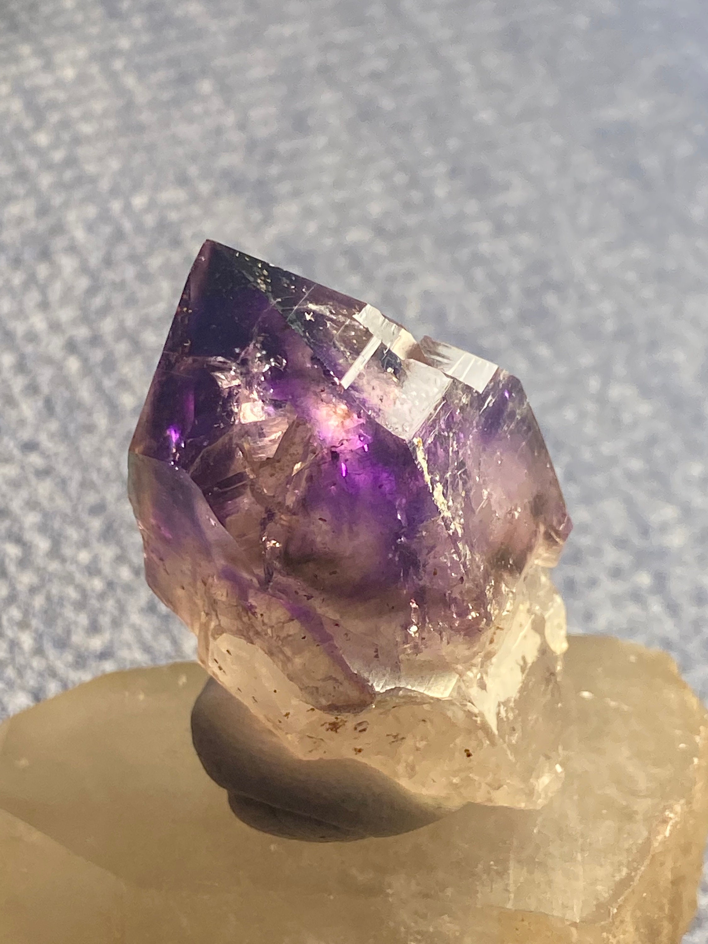 Saturated Phantoms Amethyst Scepter Head With Smokey Amethyst Bands ...