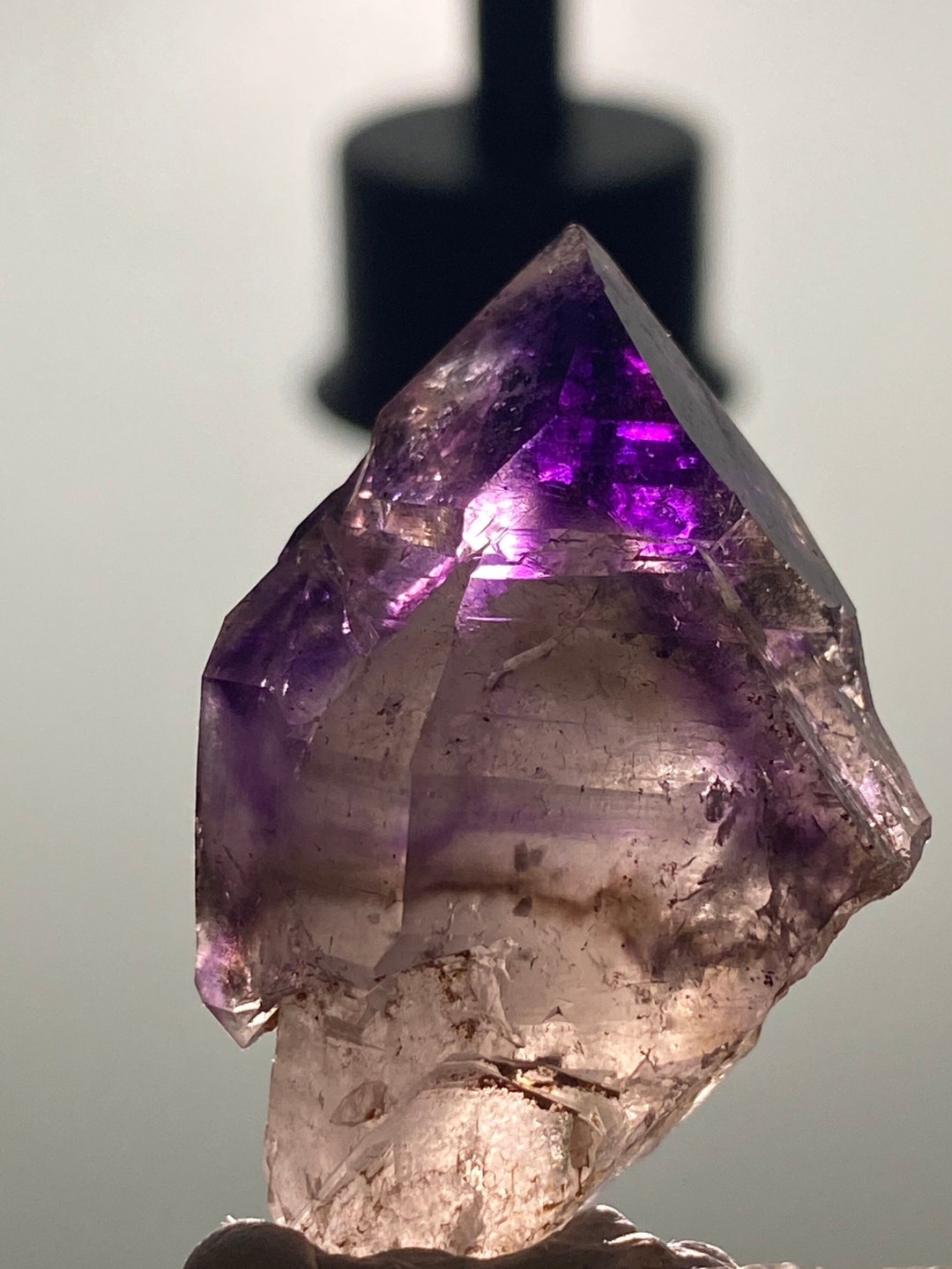 Saturated Phantoms Amethyst Scepter Head With Smokey Amethyst Bands ...