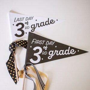 3rd Grade—first and Last Day of School Printable Flag (DIGITAL DOWNLOAD ...