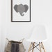 Gray Minimal Elephant Vertical Print | Digital Download | Printable ...