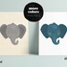Gray Minimal Elephant Vertical Print | Digital Download | Printable ...