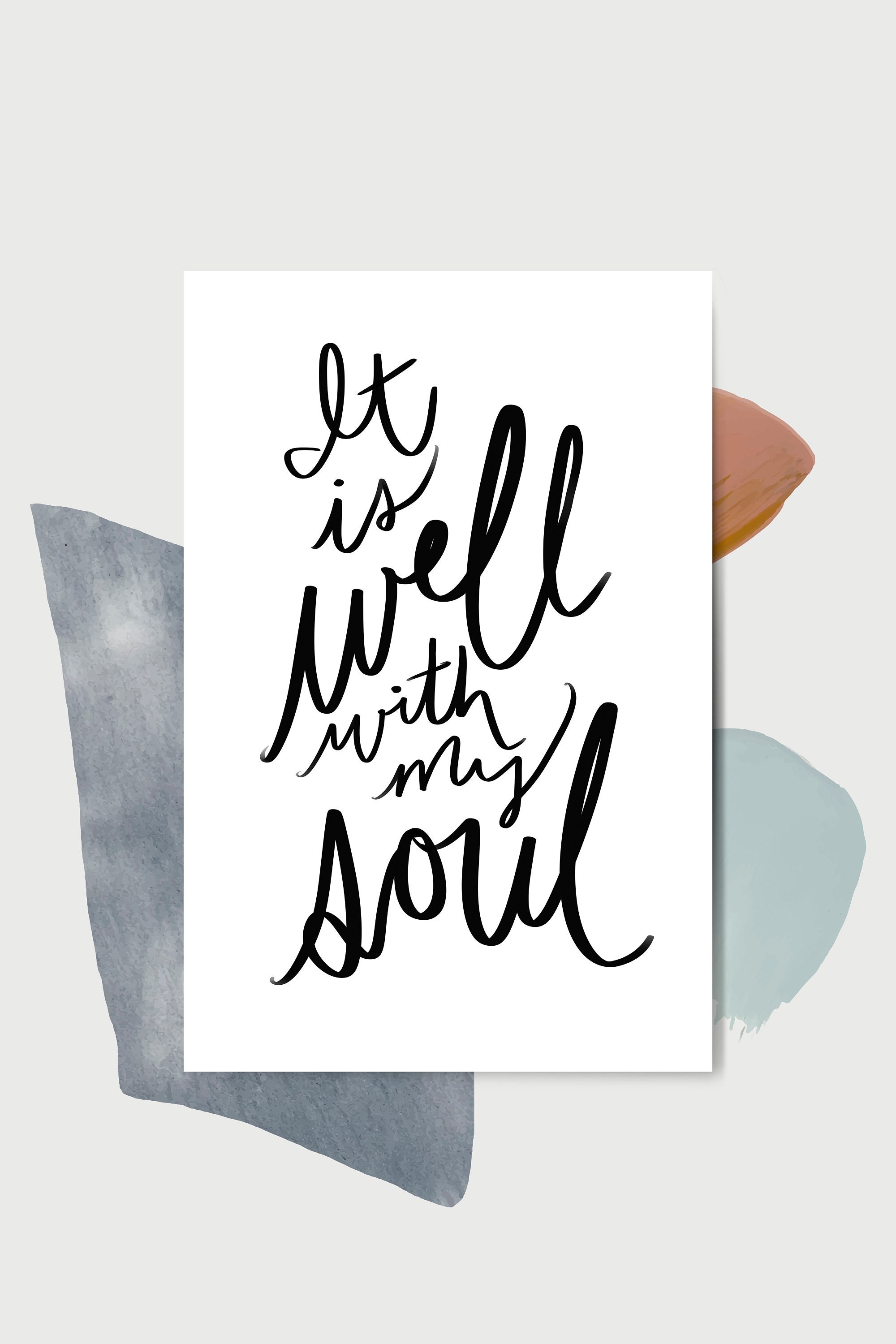 It is Well With My Soul Hand-lettered Print (digital Download ...