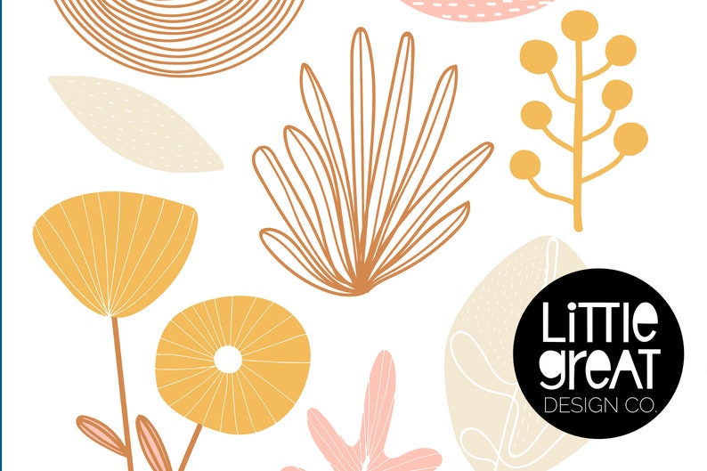 Pink Earth Tones Scandi Botanical Vertical Print Digital - Etsy