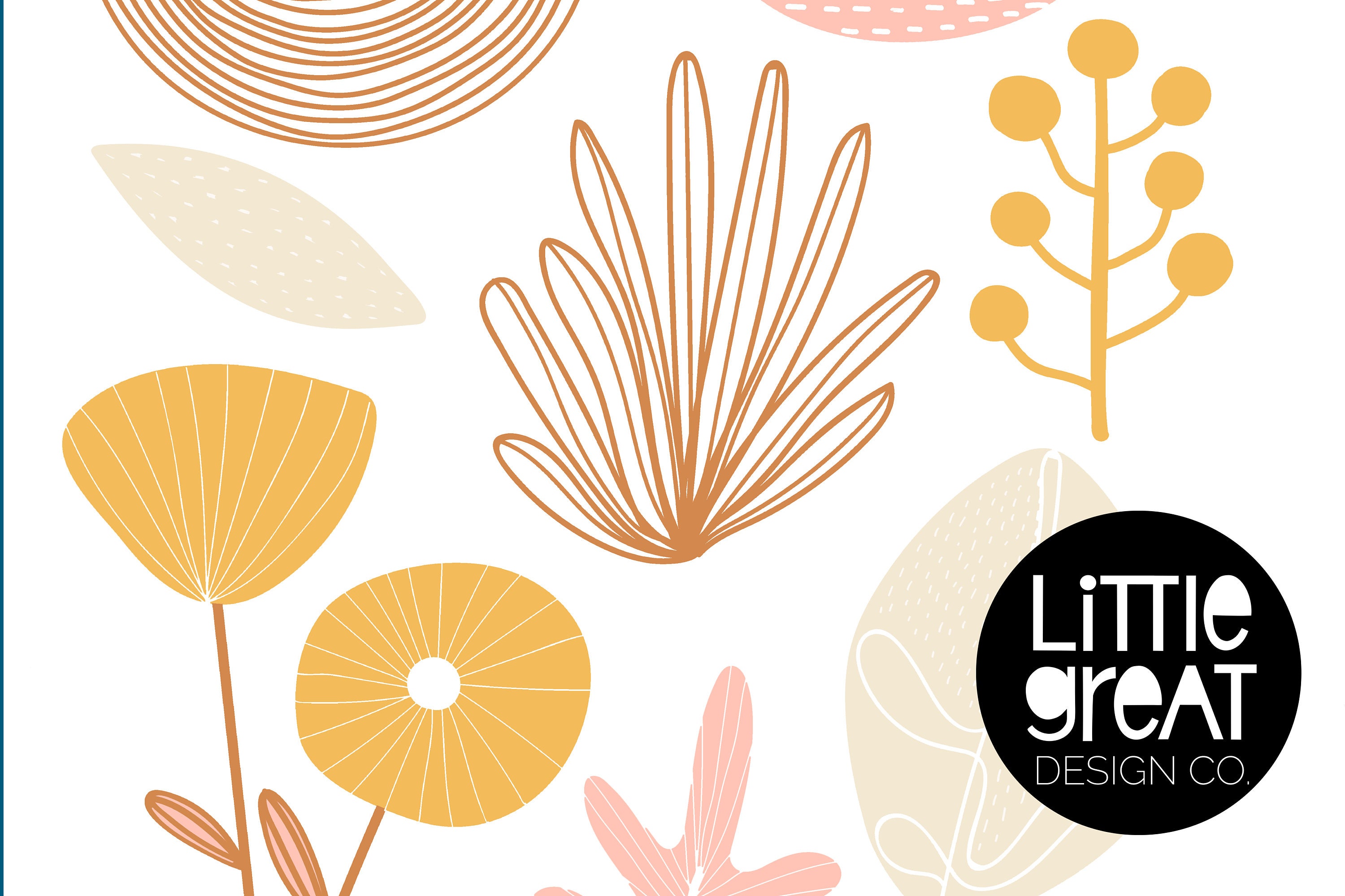 Pink + Earth Tones Scandi Botanical Vertical Print | Digital Download ...