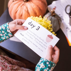 30 Days of Thanksgiving Printable Card Set: Full Bible Verse Version ...
