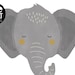 Gray Minimal Elephant Vertical Print | Digital Download | Printable ...