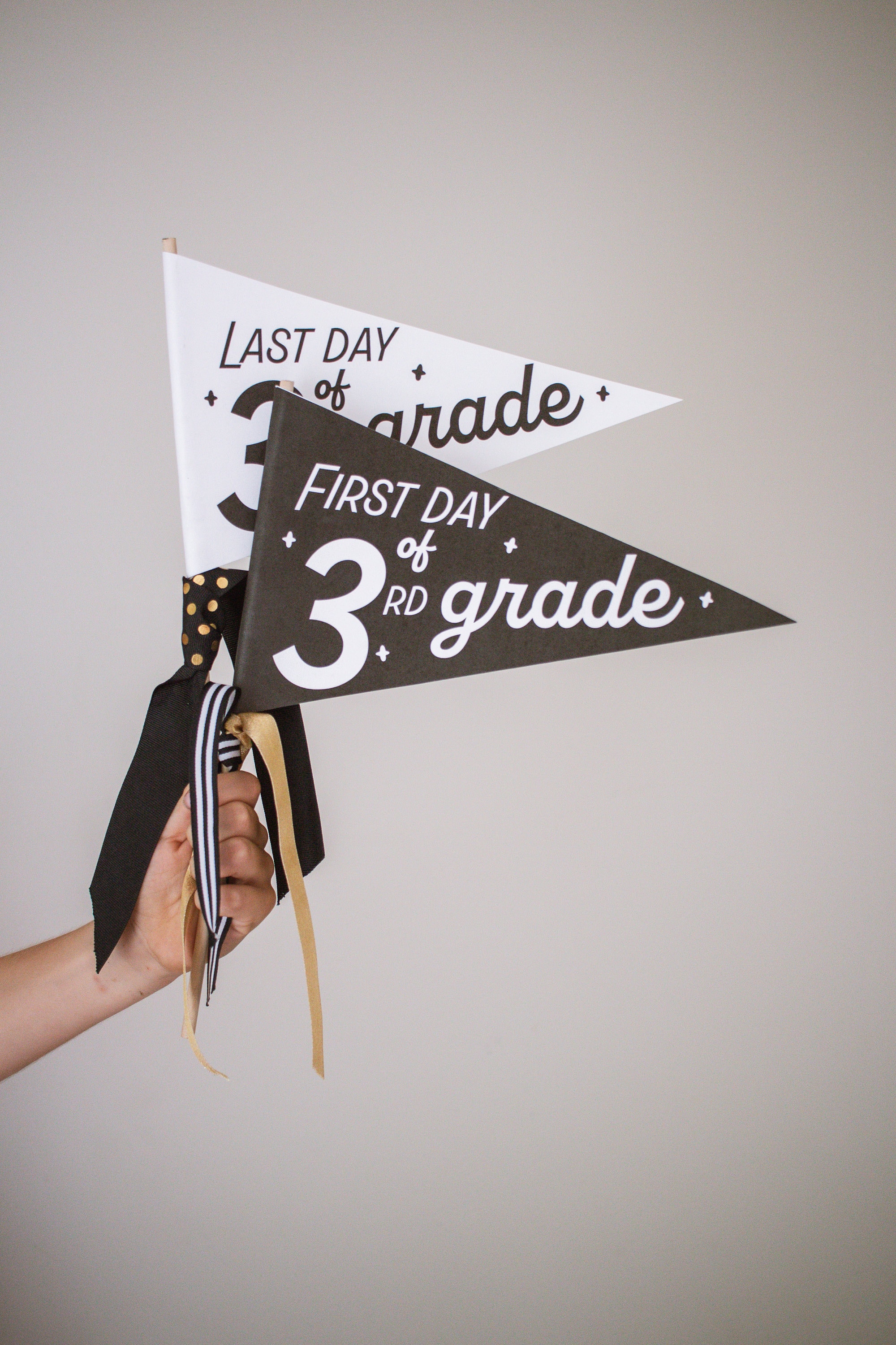 3rd Grade—first and Last Day of School Printable Flag (DIGITAL DOWNLOAD ...