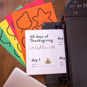 30 Days of Thanksgiving Printable Card Set: Scripture Reference Version ...