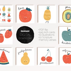Fruit of the Spirit Scripture Memory Cards (DIGITAL DOWNLOAD ...