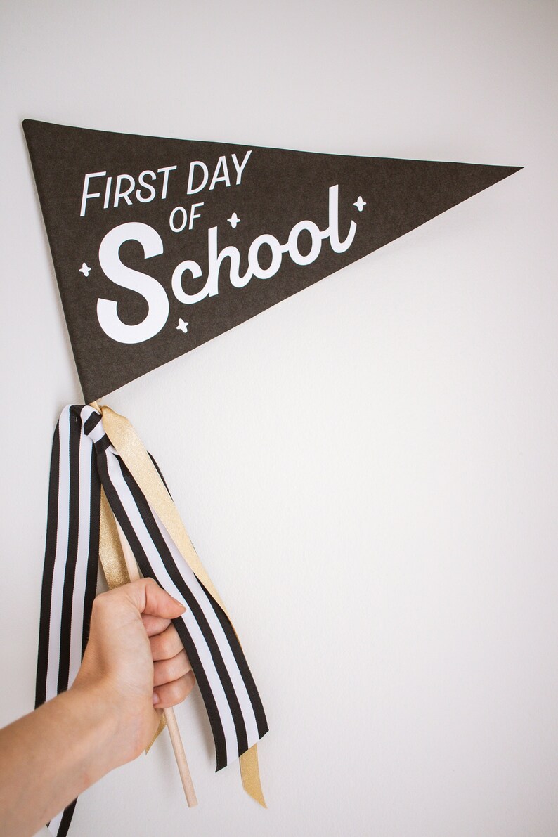 First Day of School Printable Flags: Preschool-6th Grade Bundle ...