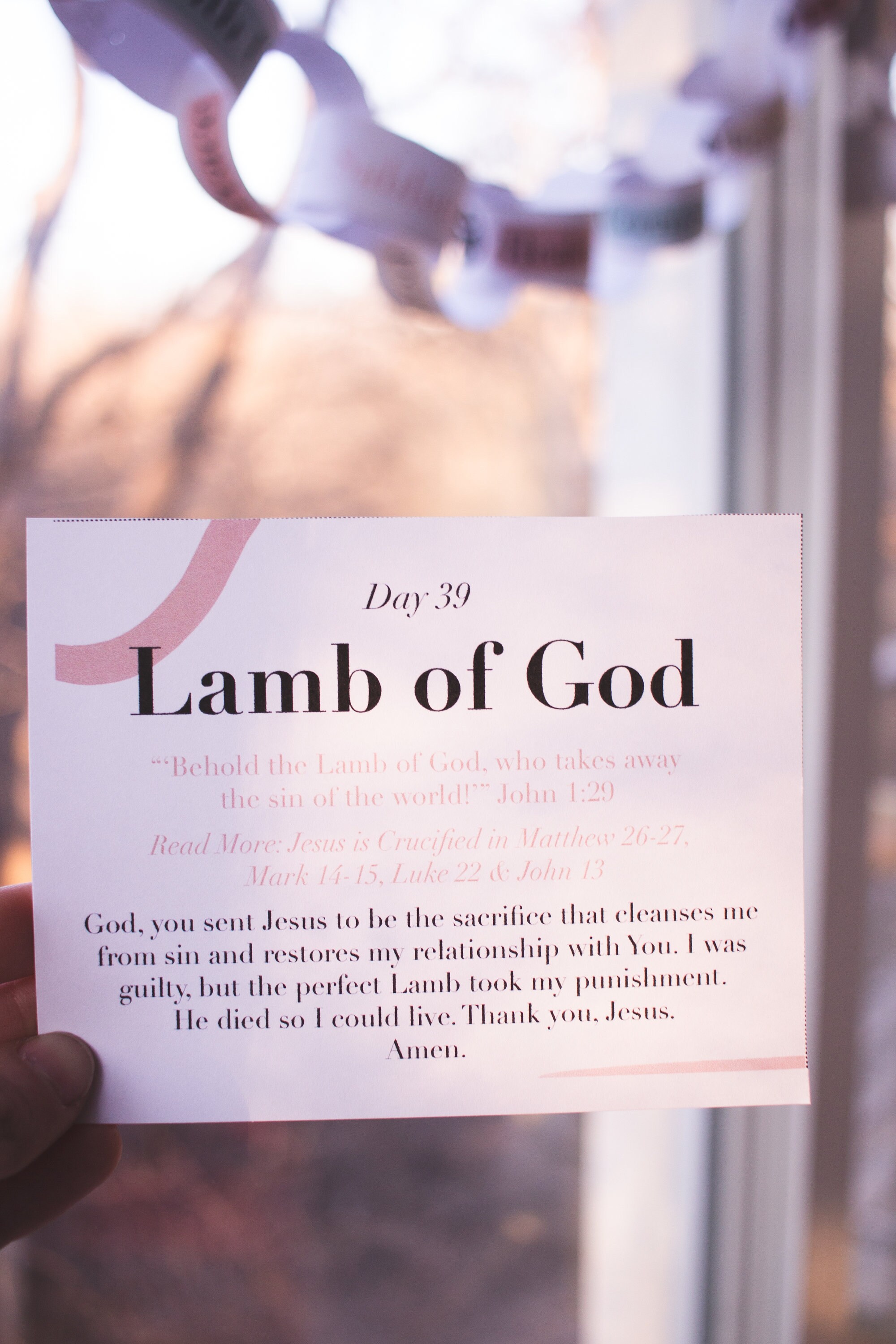 Lent Paper Chain & Devotional Card Set (DIGITAL DOWNLOAD), Printable ...