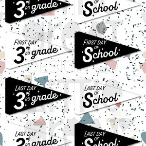 3rd Grade—first and Last Day of School Printable Flag (DIGITAL DOWNLOAD ...