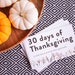 30 Days of Thanksgiving Printable Card Set: Full Bible Verse Version ...