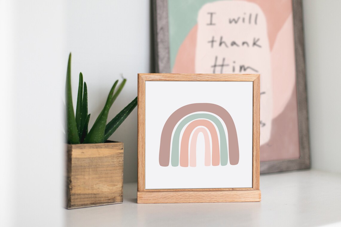 Pastel Rainbow Square Print Digital Download Printable | Etsy