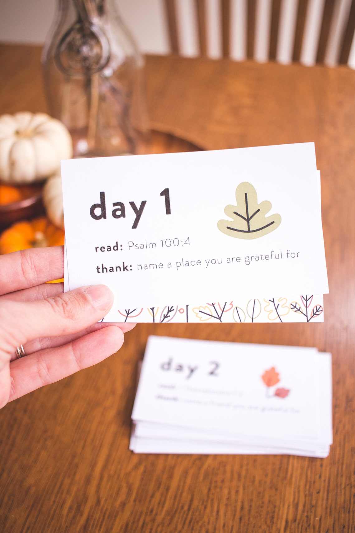 30 Days of Thanksgiving Printable Card Set: Scripture | Etsy