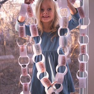 Lent Paper Chain & Devotional Card Set (DIGITAL DOWNLOAD), Printable ...