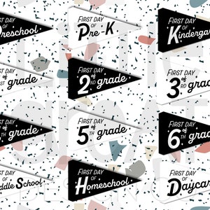 First AND Last Day of School Printable Flags: Preschool-6th Grade ...