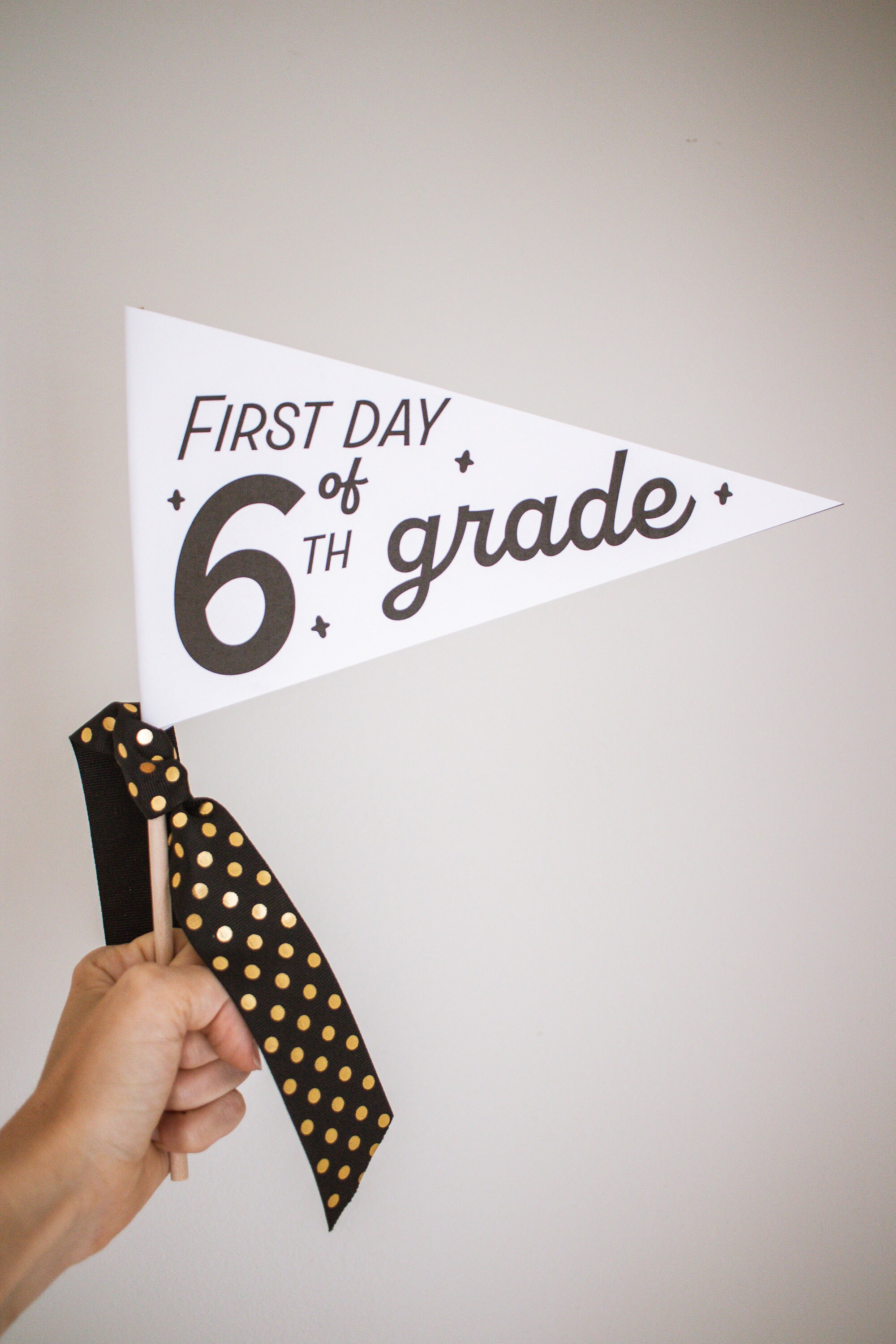 First Day of School Printable Flags: Preschool-6th Grade Bundle ...