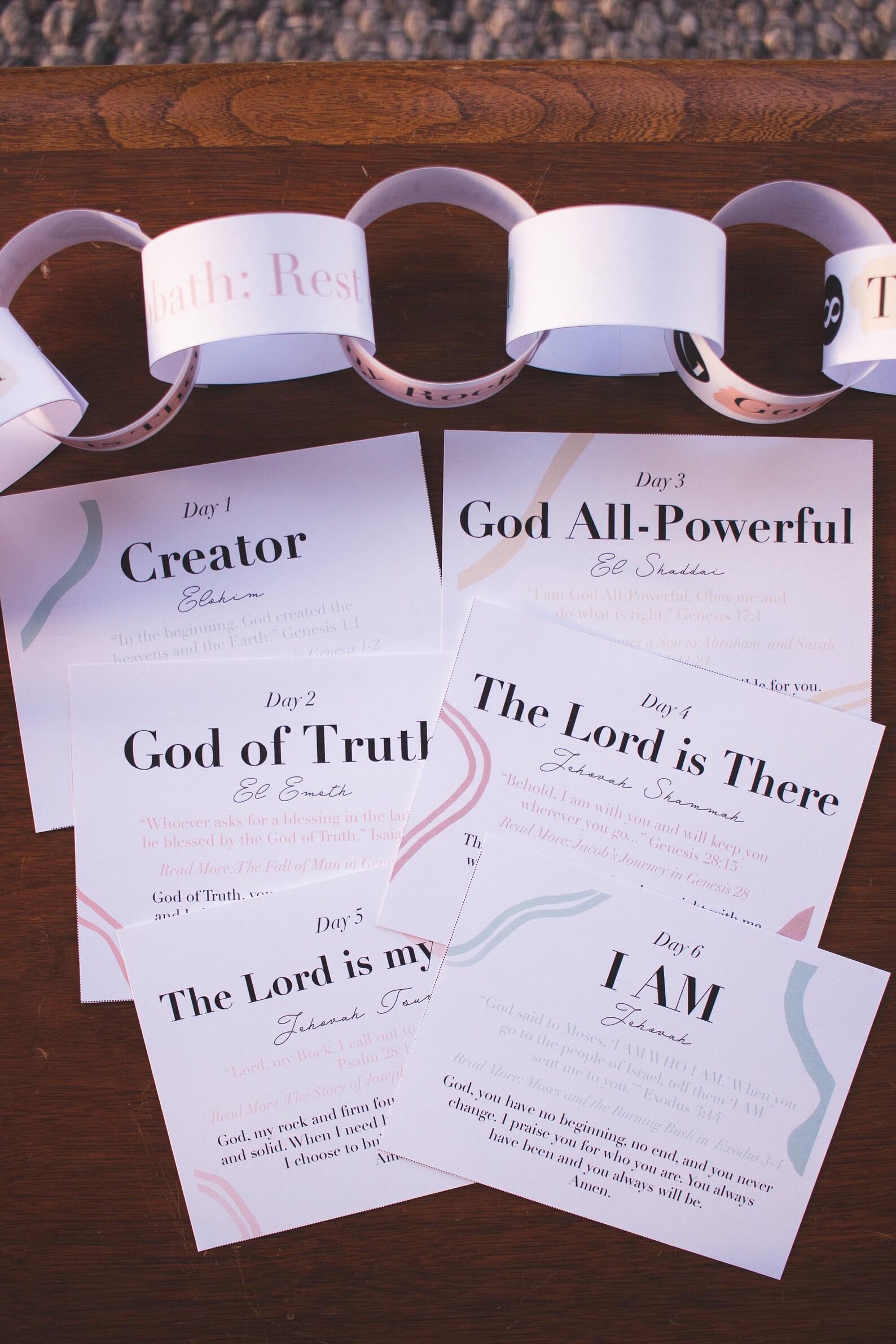 Lent Paper Chain & Devotional Card Set (DIGITAL DOWNLOAD), Printable ...