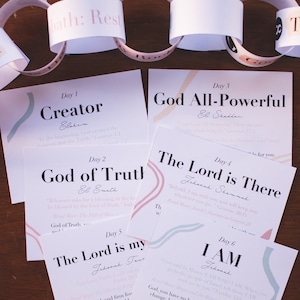 Lent Paper Chain & Devotional Card Set (DIGITAL DOWNLOAD), Printable ...