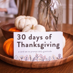 30 Days of Thanksgiving Printable Card Set: Full Bible Verse Version ...