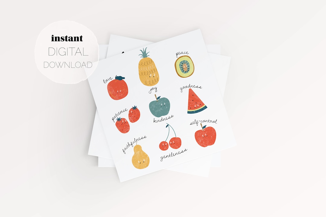 Fruit of the Spirit Scripture Memory Cards (DIGITAL DOWNLOAD ...