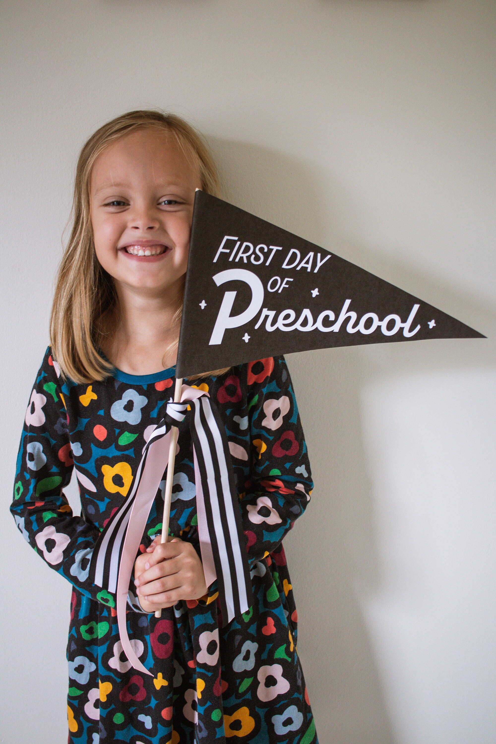 Preschool/pre-k—first and Last Day of School Printable Flag (DIGITAL ...