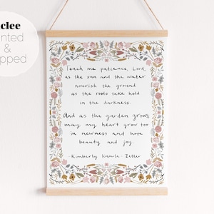 Hand-lettered Garden Prayer Giclee Print (PRINTED & SHIPPED ...