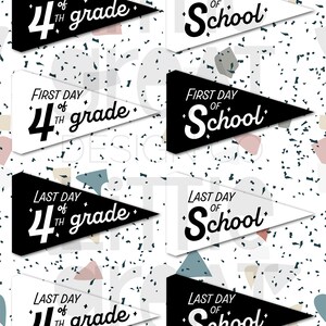 4th Grade—first and Last Day of School Printable Flag (DIGITAL DOWNLOAD ...